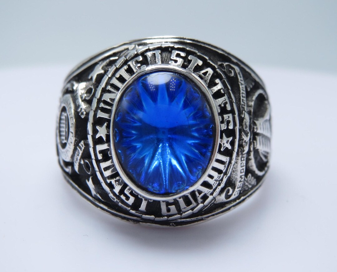 Handmade 925 Silver Military Rings Army, Navy, Air Force, USCG ...