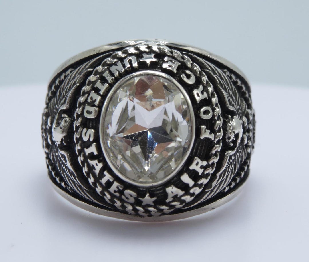 Handmade Military Rings 925 Sterling Silver Army, Navy, Air Force, USCG ...