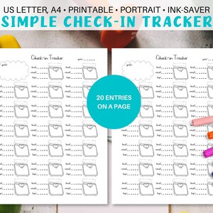 Simple Weight Check-in Tracker Printable for Weight Goals and Body ...