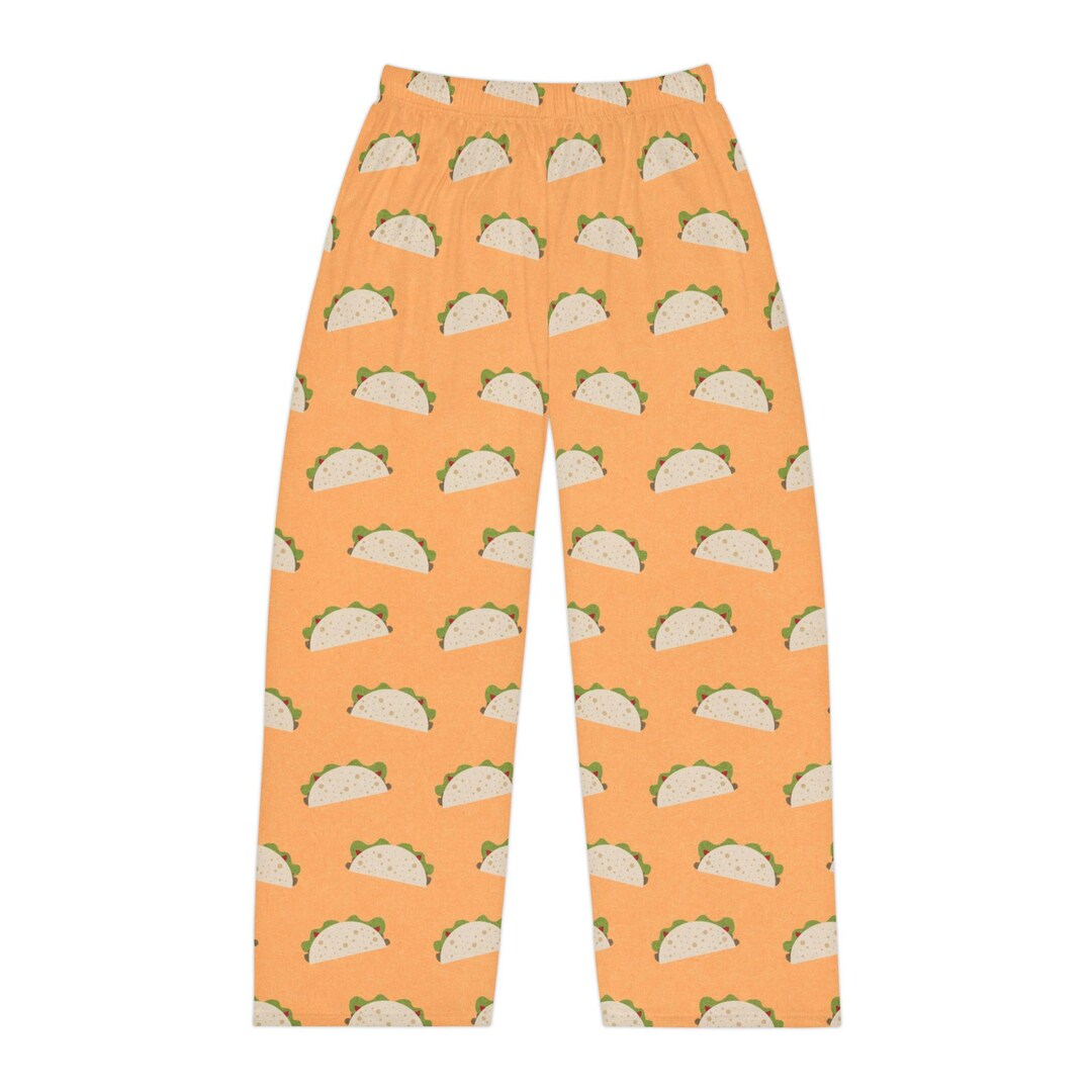 Taco Pajama Pants, Men's Lounge Sleepwear, Comfortable Nightwear ...