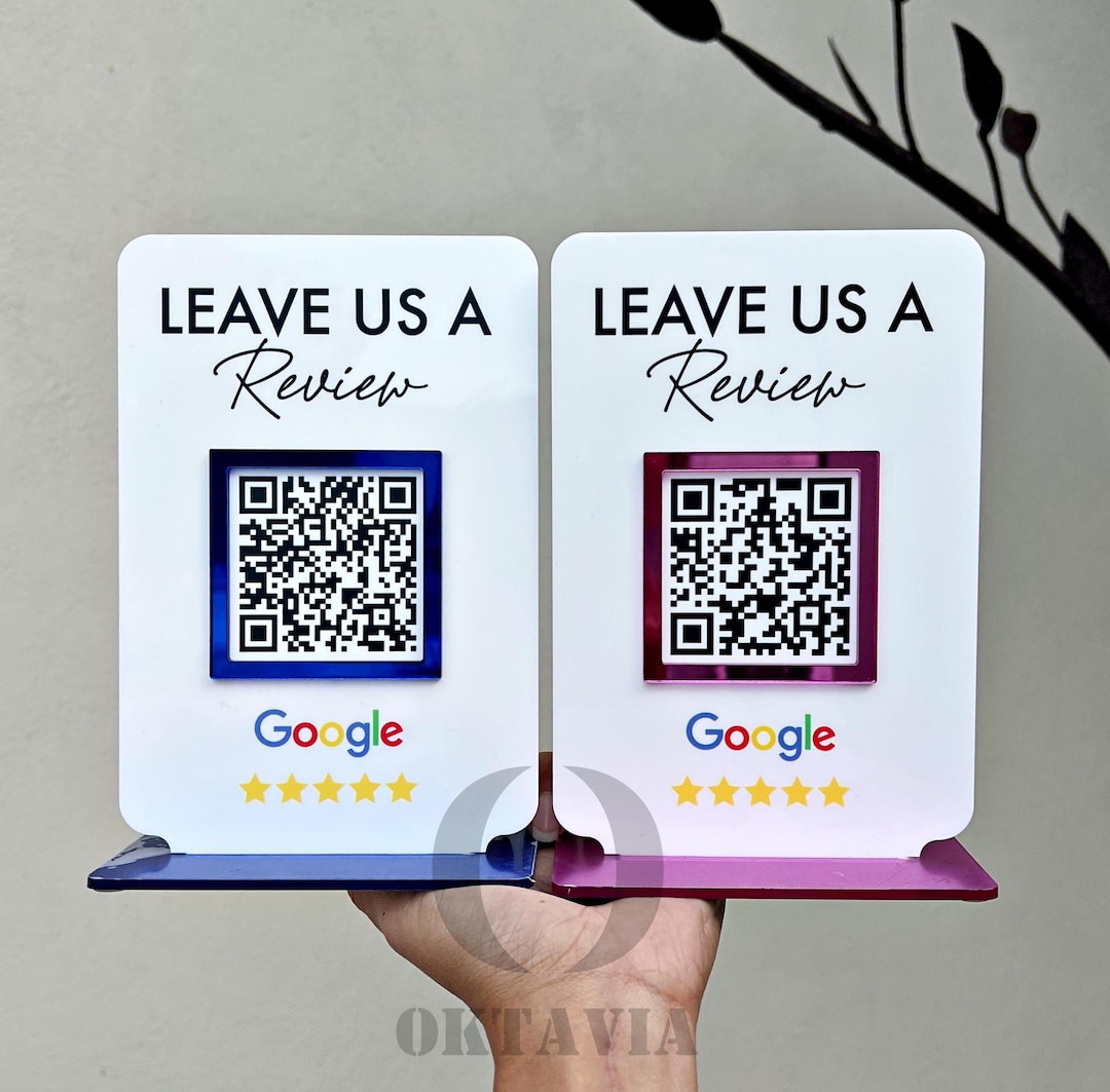 Business Leave a Review, QR Code Sign, Google Review Plaque - Etsy