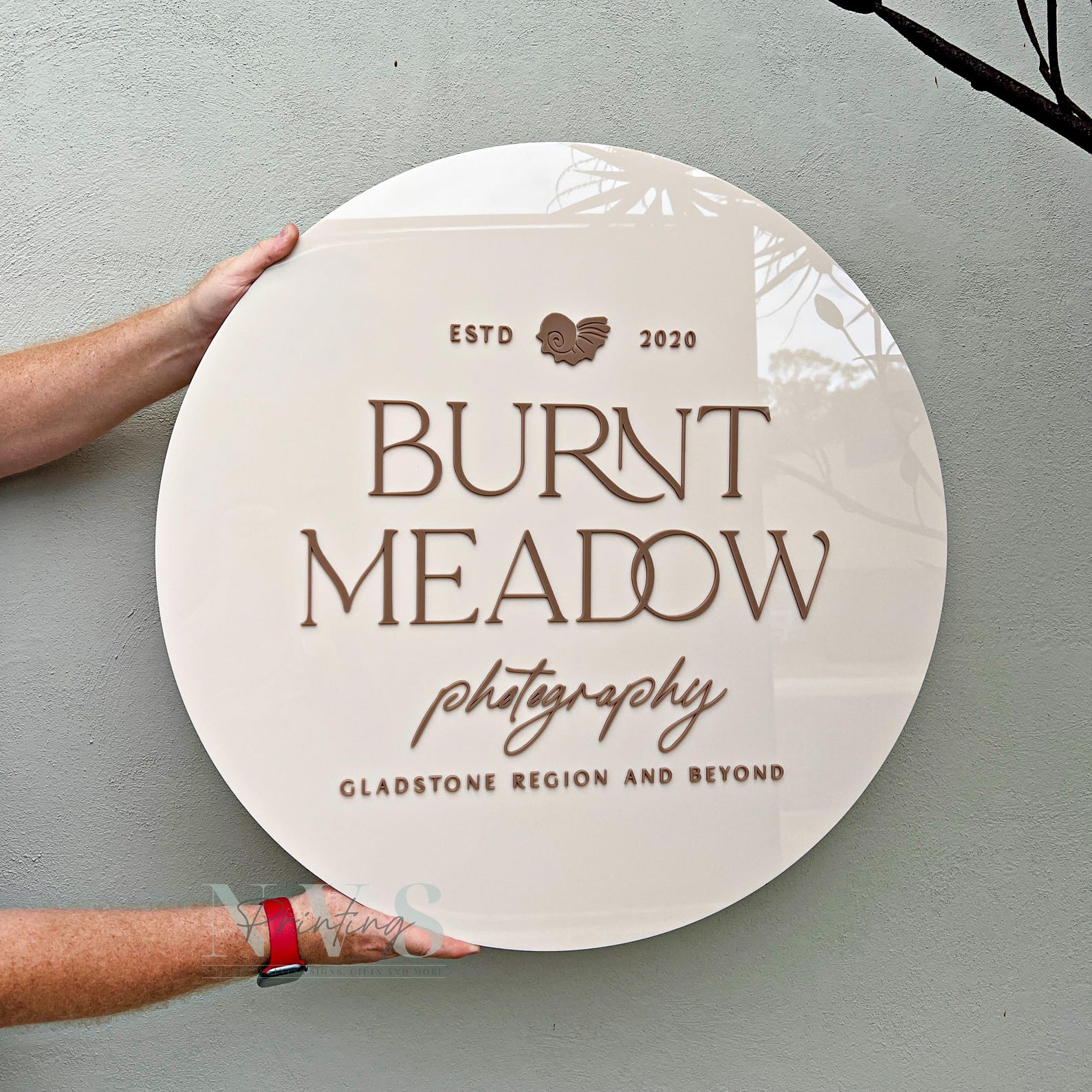 Custom Round Business Logo Sign, 3D Acrylic Lettering Sign, Business ...