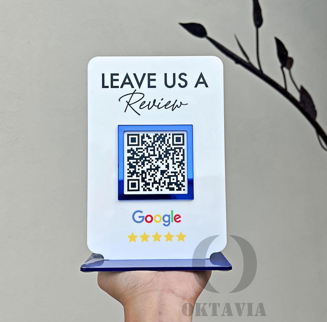 Business Leave a Review, QR Code Sign, Google Review Plaque - Etsy