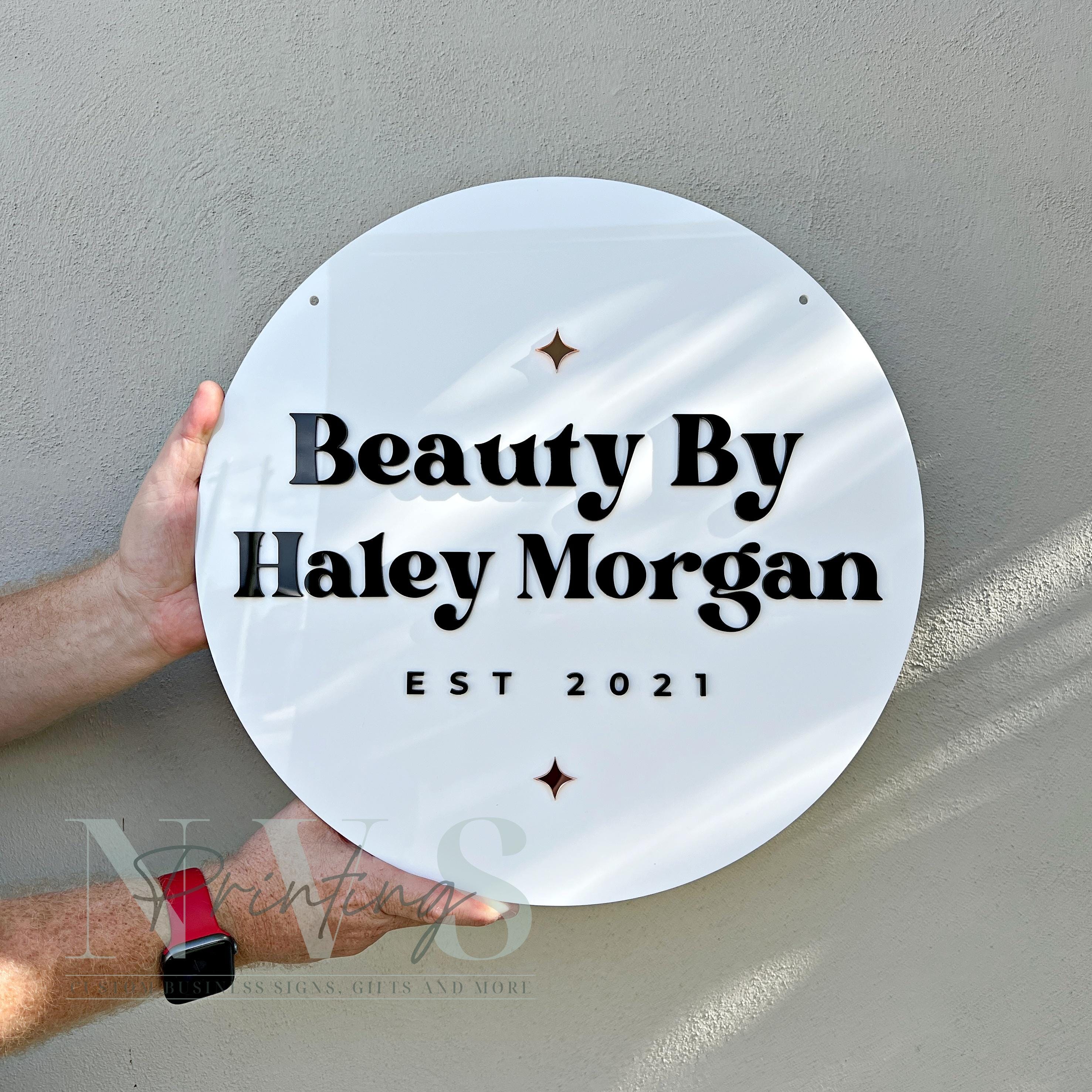 Custom Round Business Logo Sign, 3D Acrylic Lettering Sign, Business ...