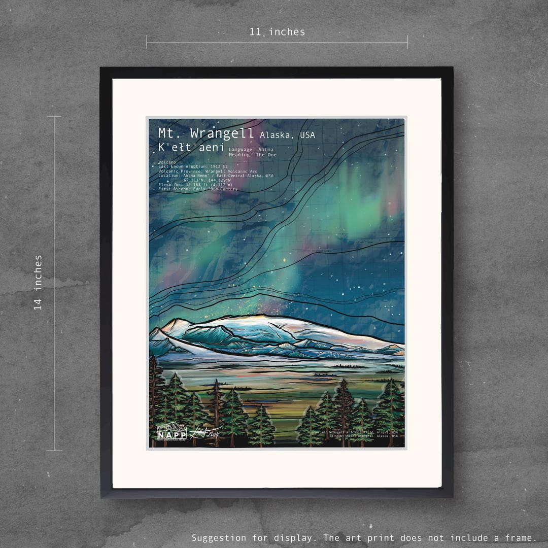 Mt. Wrangell, Alaska - Art Print - Etsy