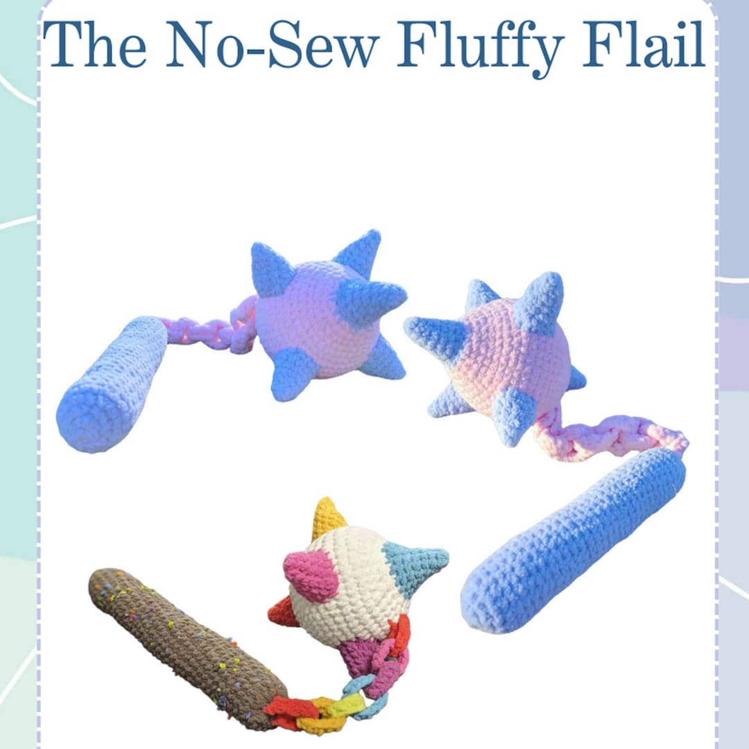 Fluffy Flail Crochet Pattern, DIY Amigurumi Digital Download, Crochet ...