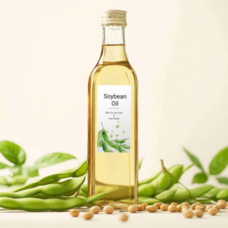 Oil Bottle Labels – Printable Kitchen Stickers for Olive, Sunflower ...