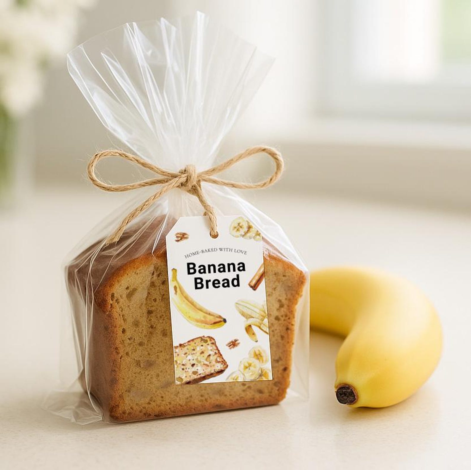 Banana Bread Printable Labels – Watercolor Gift Tags – Avery 5294 22806 ...