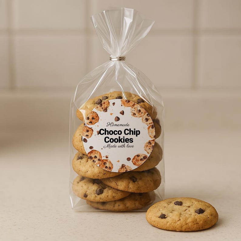 Printable Chocolate Chip Cookie Labels: Watercolor Design (digital ...