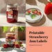 Printable Strawberry Jam Labels – DIY Canning Stickers – Watercolor ...