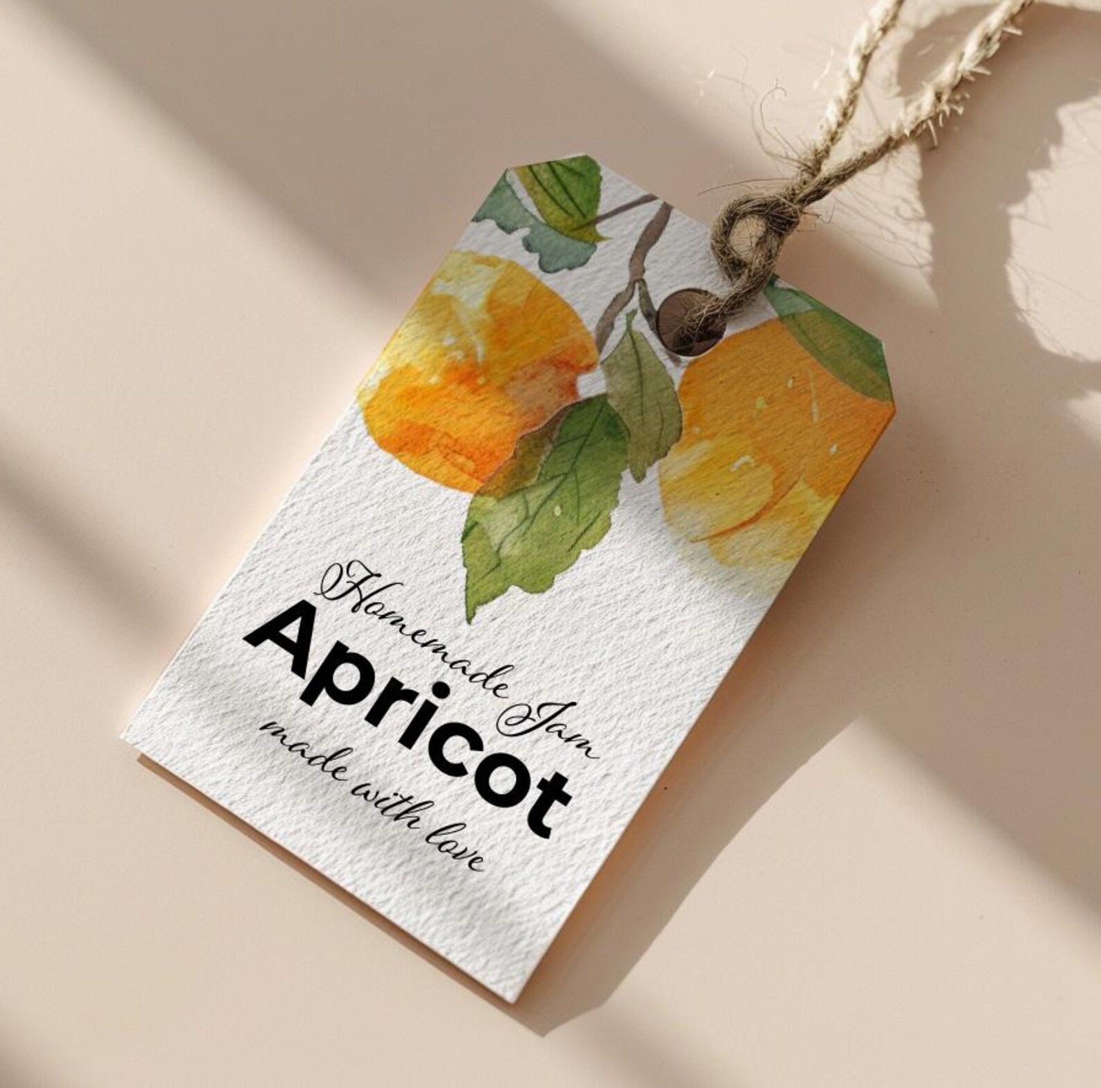 Printable Apricot Jam Labels – Elegant Watercolor Canning Stickers ...