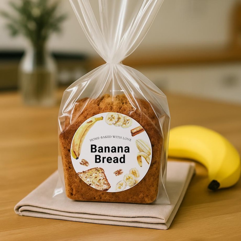 Banana Bread Printable Labels – Watercolor Gift Tags – Avery 5294 22806 ...