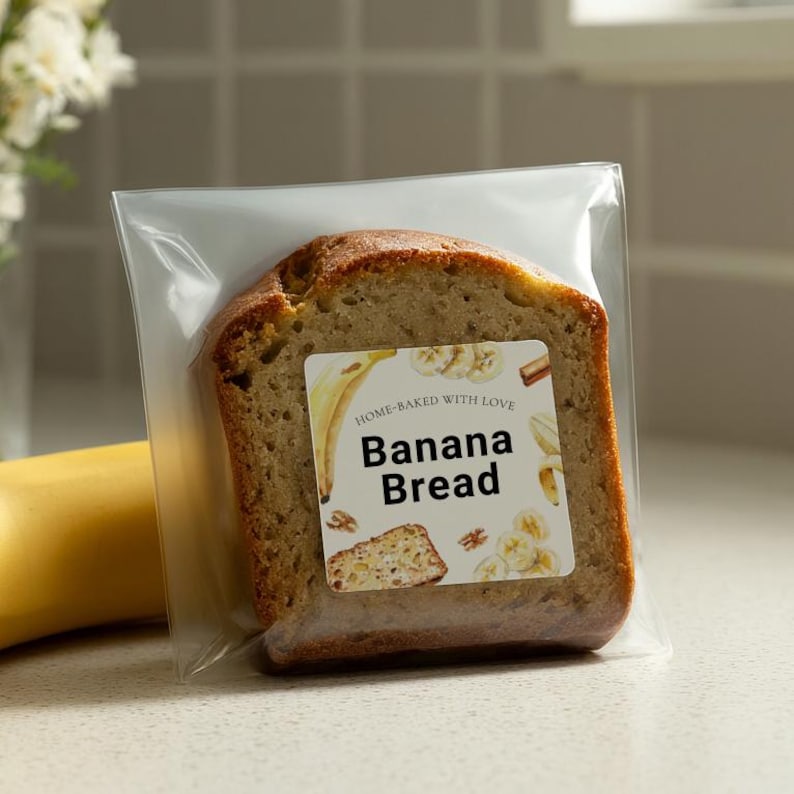 Banana Bread Printable Labels – Watercolor Gift Tags – Avery 5294 22806 ...