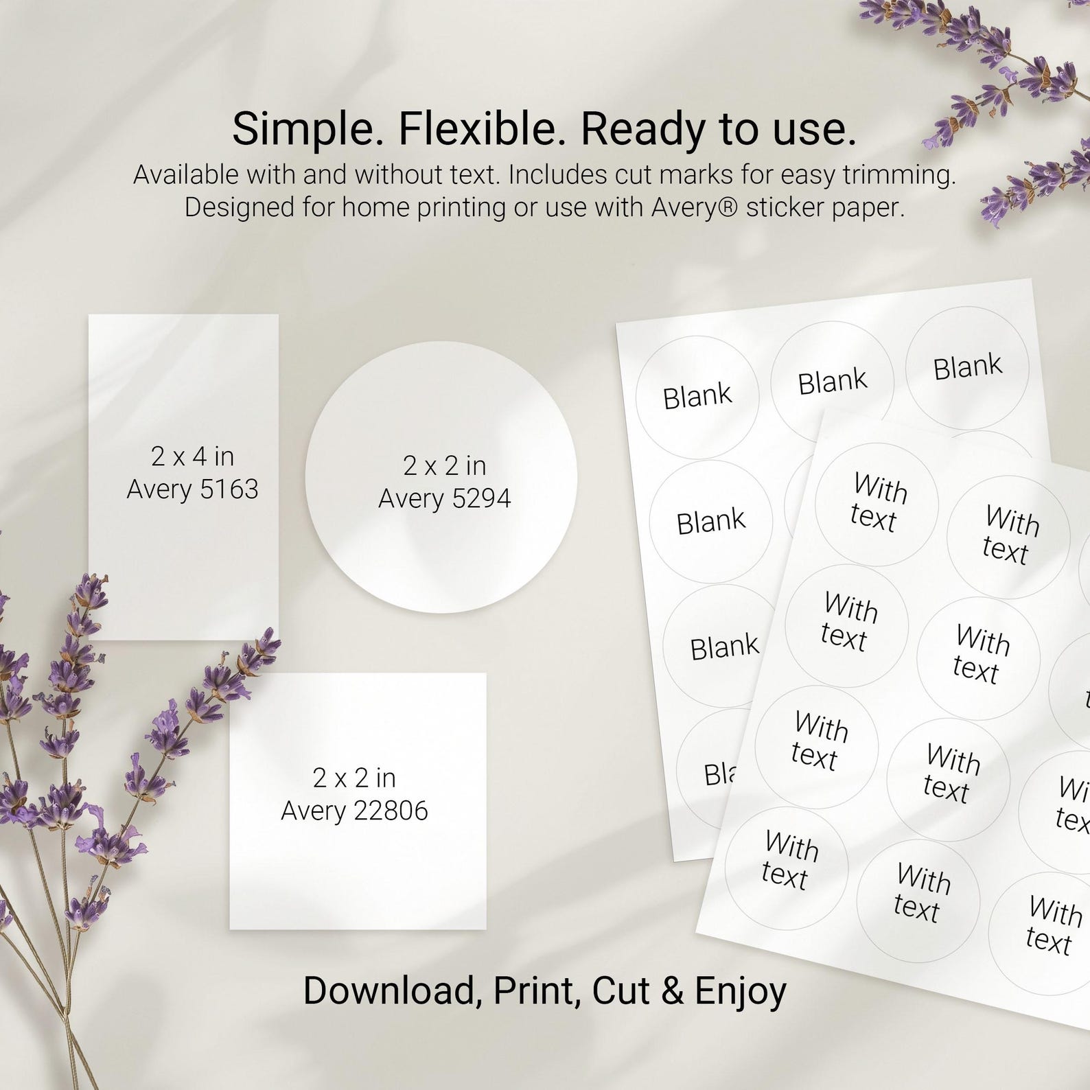 Banana Bread Printable Labels – Watercolor Gift Tags – Avery 5294 22806 ...