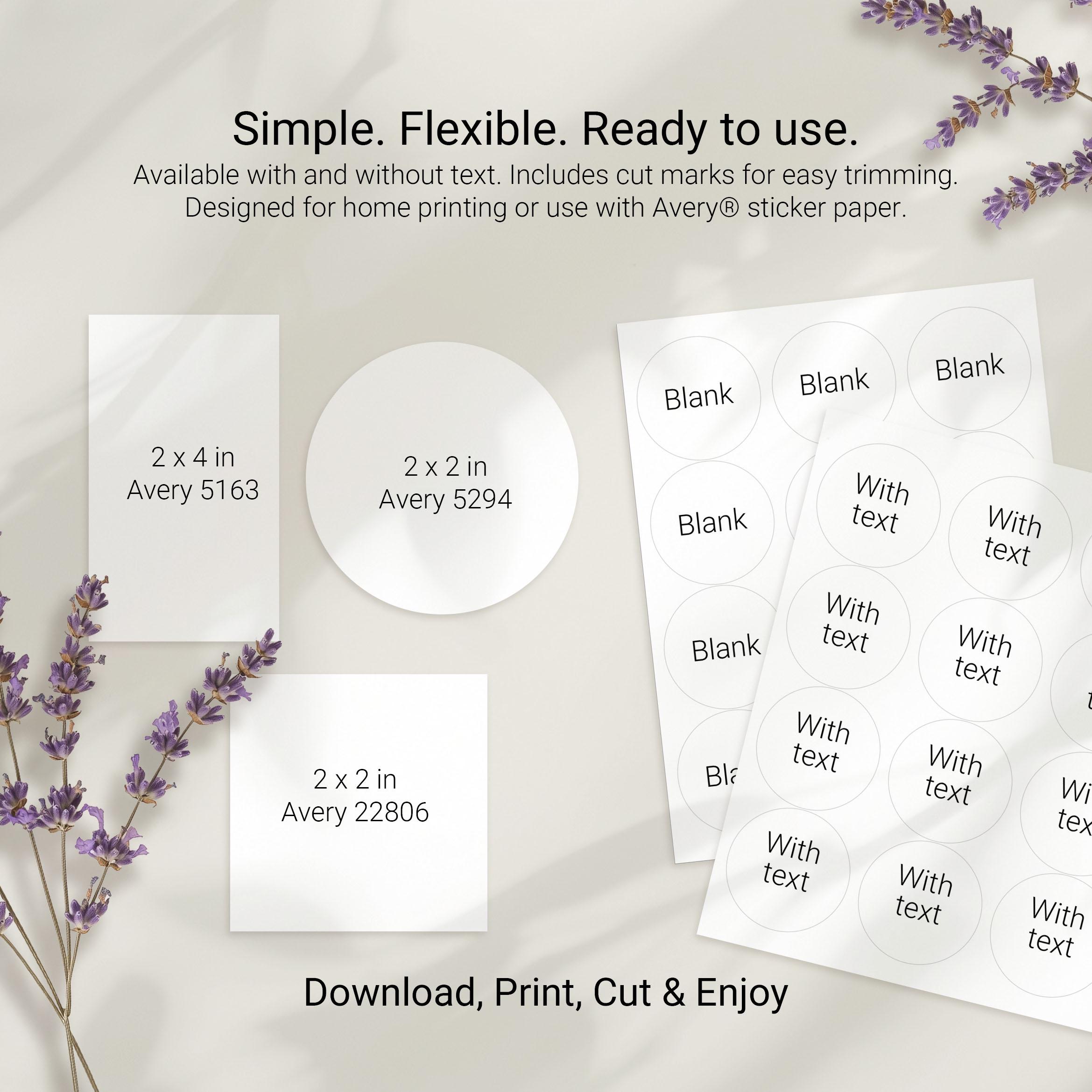 Banana Bread Printable Labels – Watercolor Gift Tags – Avery 5294 22806 ...