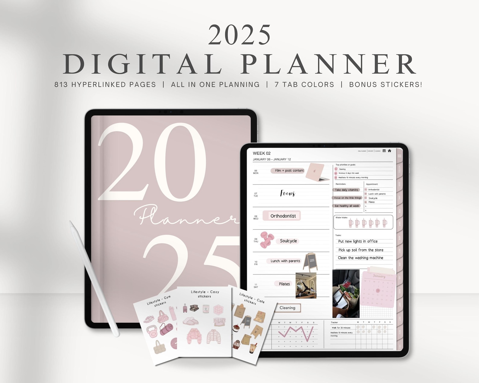Digital Planner 2025 | Planner for Goodnotes iPad | Daily Weekly ...