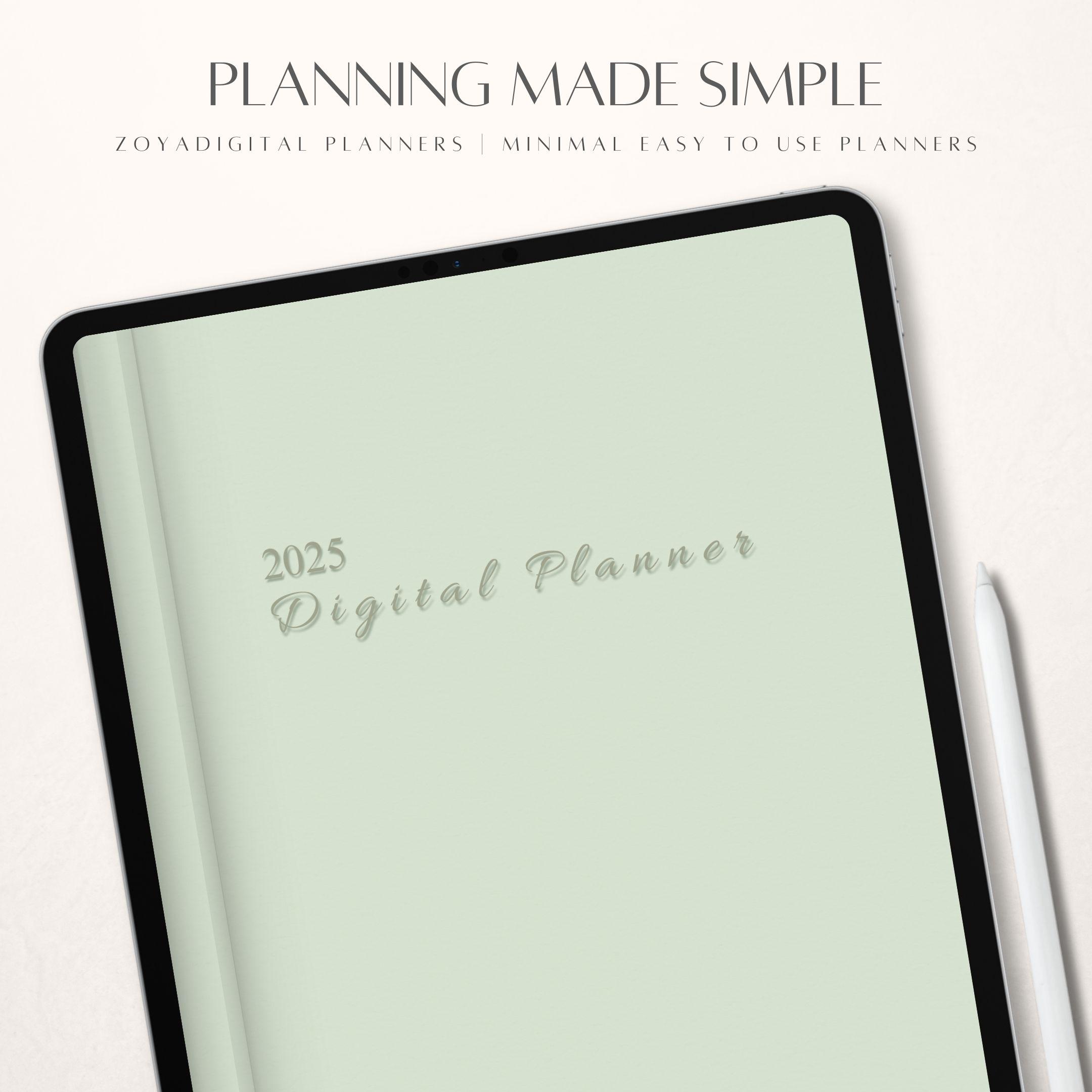 2025 Goodnotes Digital Planner | Minimal Mint Planner for iPad and ...