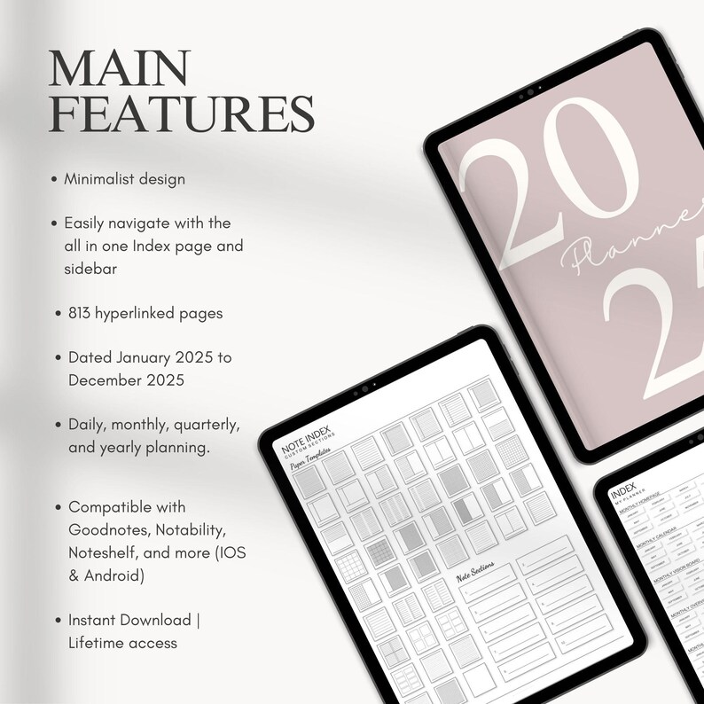 Digital Planner 2025 | Planner for Goodnotes iPad | Daily Weekly ...