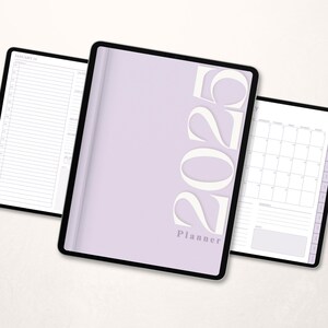 Minimal 2025 Digital Planner | Pastel Purple Dated Planner for iPad ...