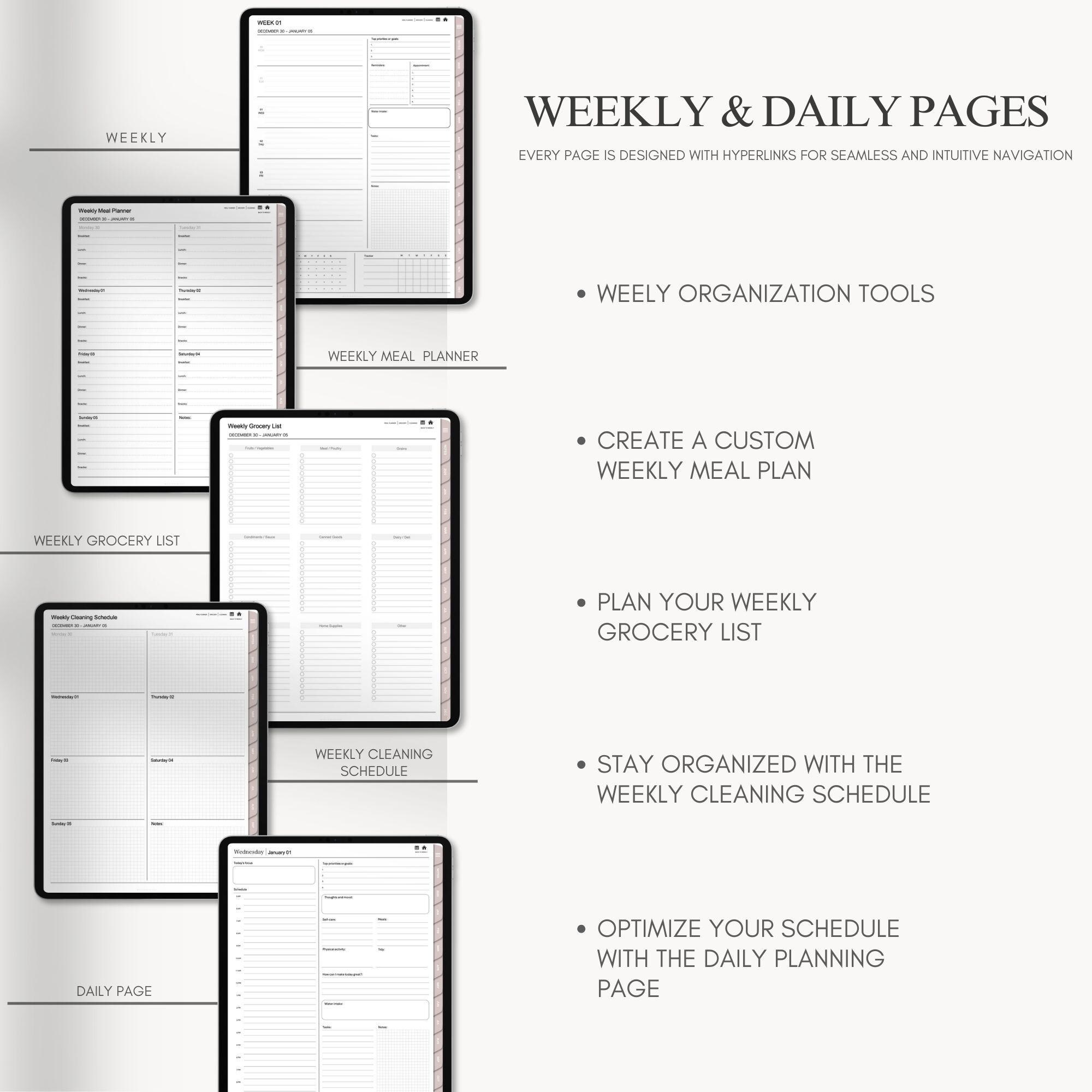 Digital Planner 2025 | Planner for Goodnotes iPad | Daily Weekly ...