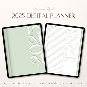 2025 Goodnotes Digital Planner | Minimal Mint Planner for iPad and ...