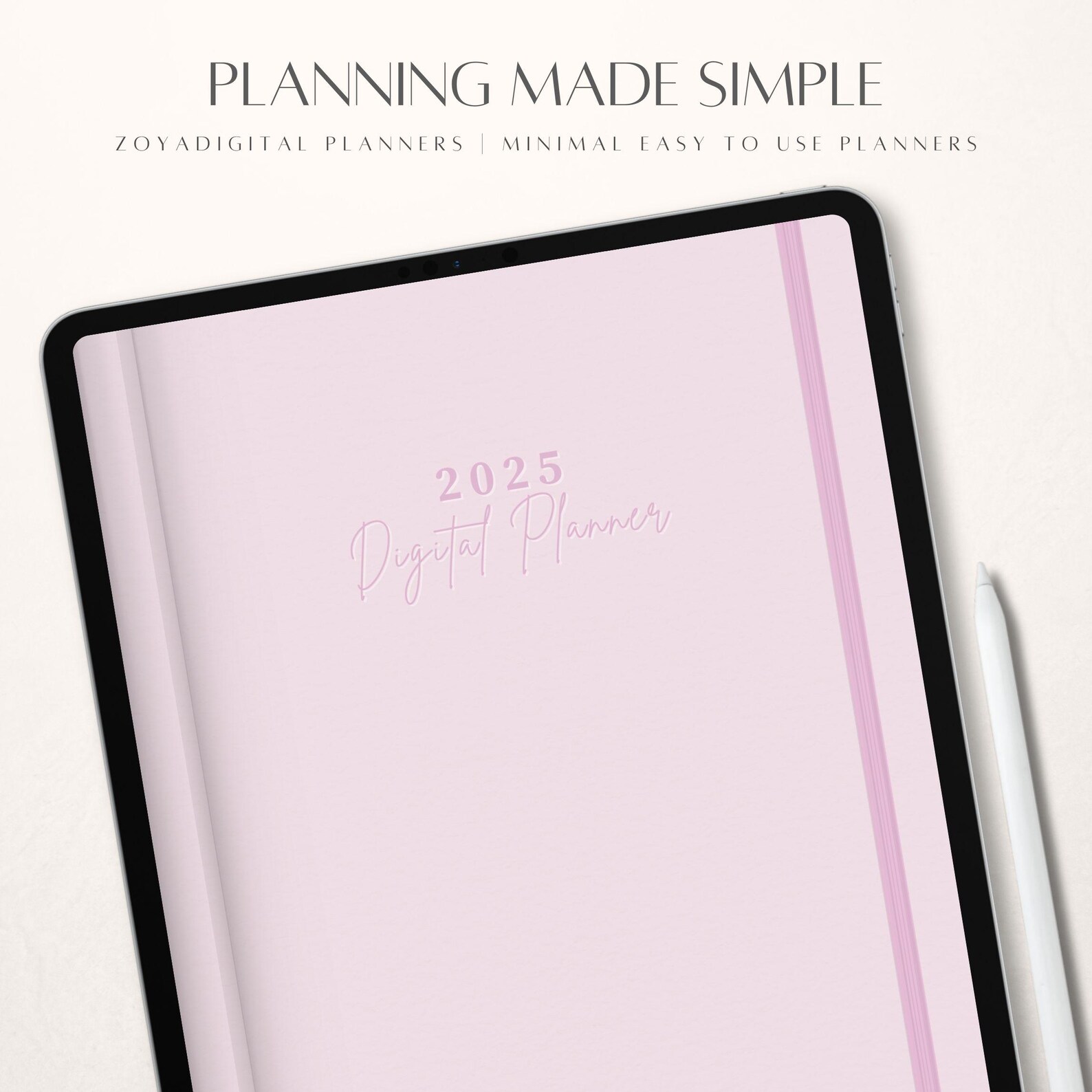 2025 Digital Planner | Minimalist Light Pink Goodnotes, Notability ...