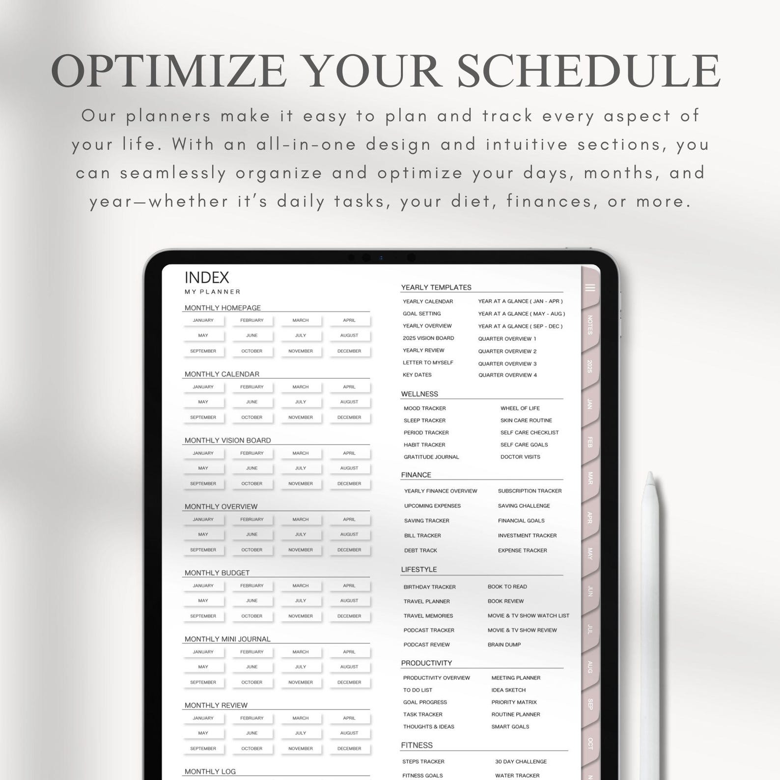 Digital Planner 2025 | Planner for Goodnotes iPad | Daily Weekly ...