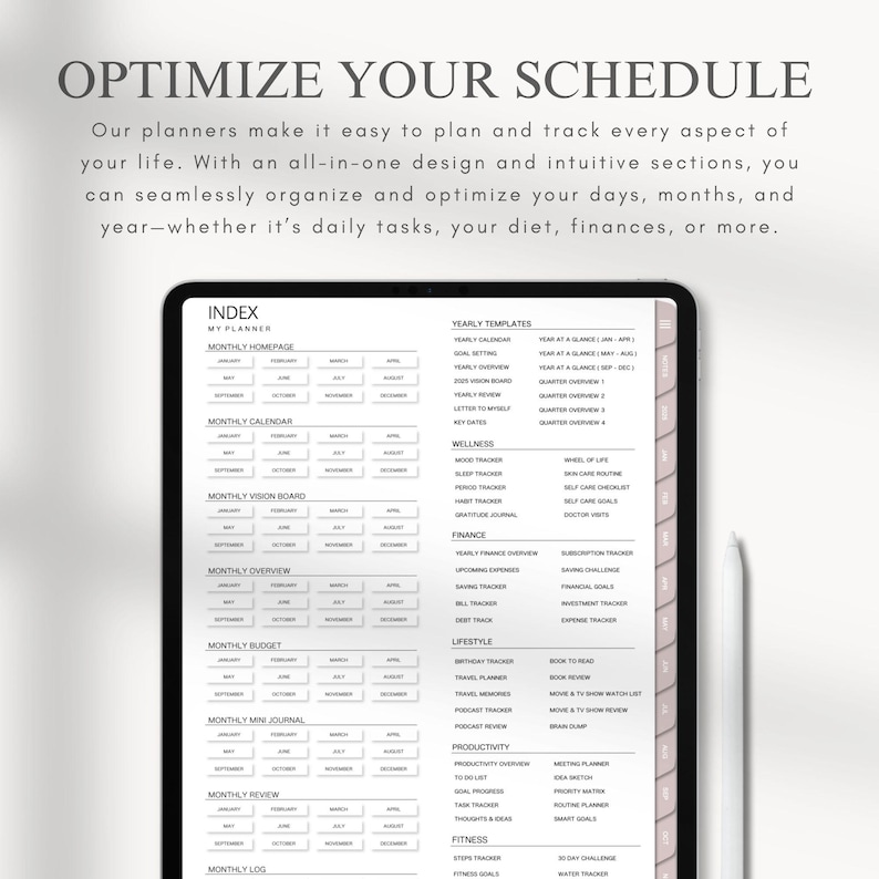 Digital Planner 2025 | Planner for Goodnotes iPad | Daily Weekly ...