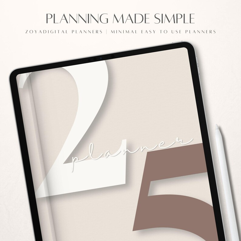 2025 Neutral Digital Planner | Minimal Dated Beige Goodnotes iPad ...