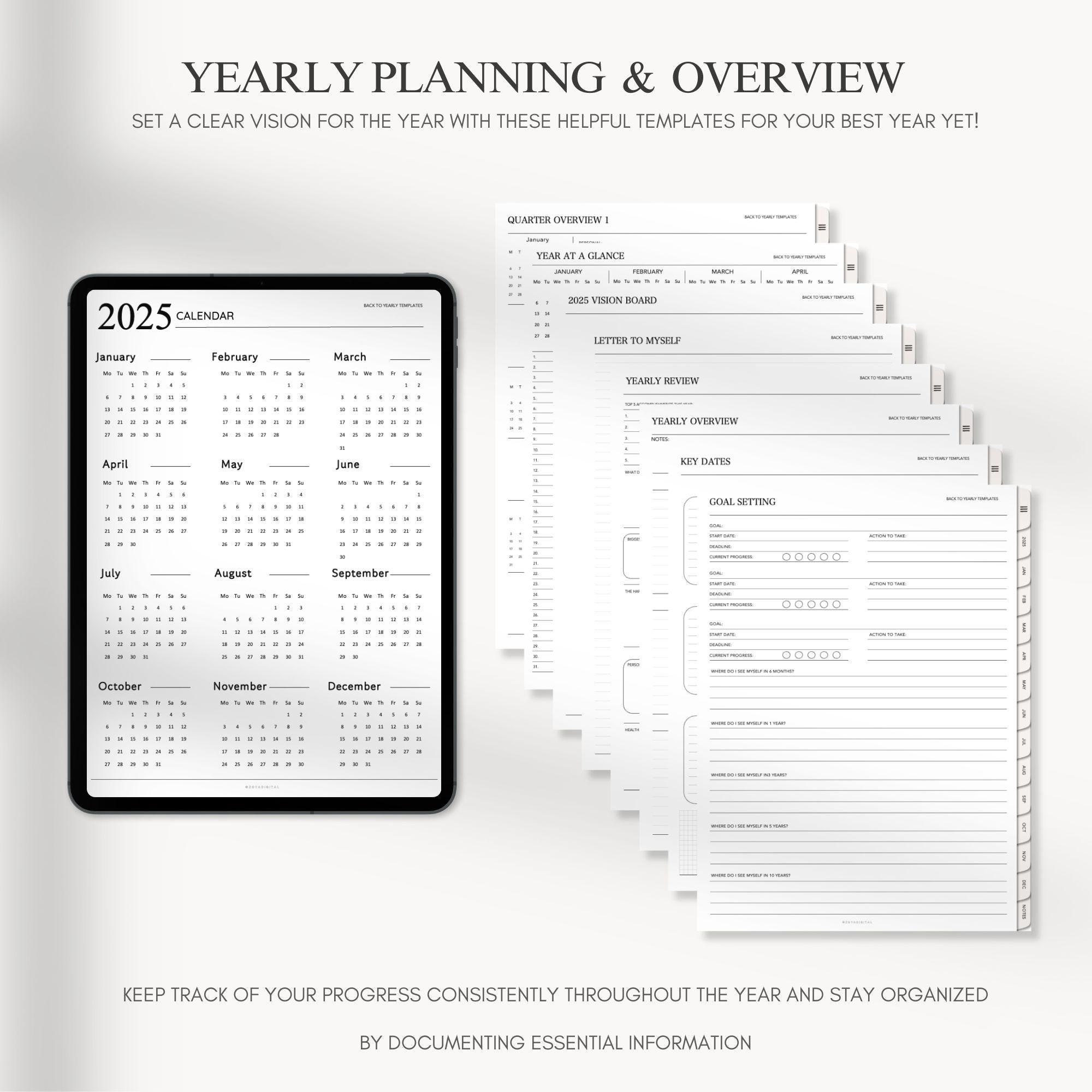 Digital Planner 2025 | Planner for Goodnotes iPad | Daily Weekly ...