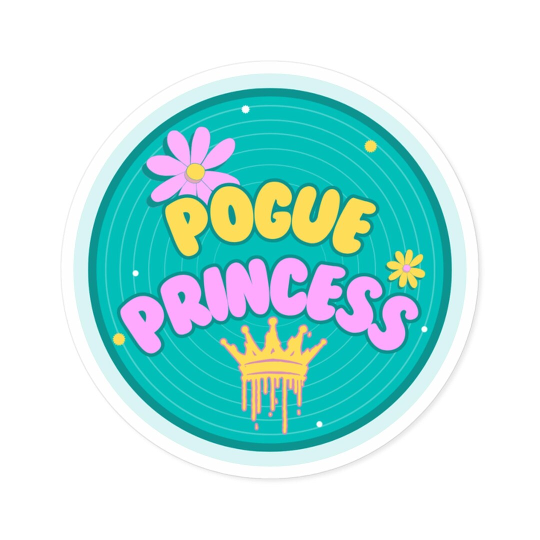 Round Sticker, 'pogue Princess' Crown Design Inspired by 'outerbanks ...