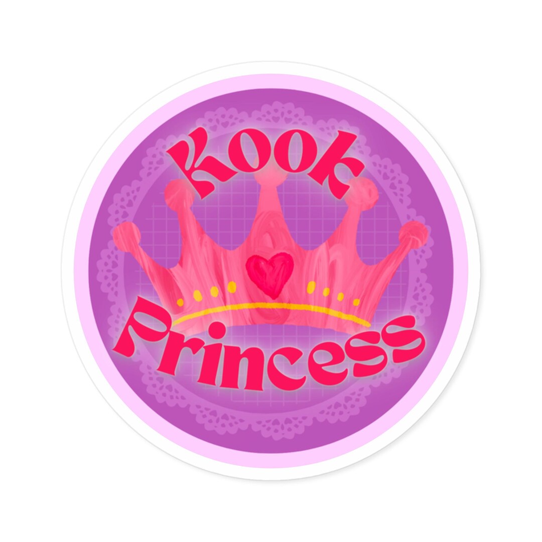 Outer Banks Kook Princess Crown Round Stickers, Indoor Outdoor ...