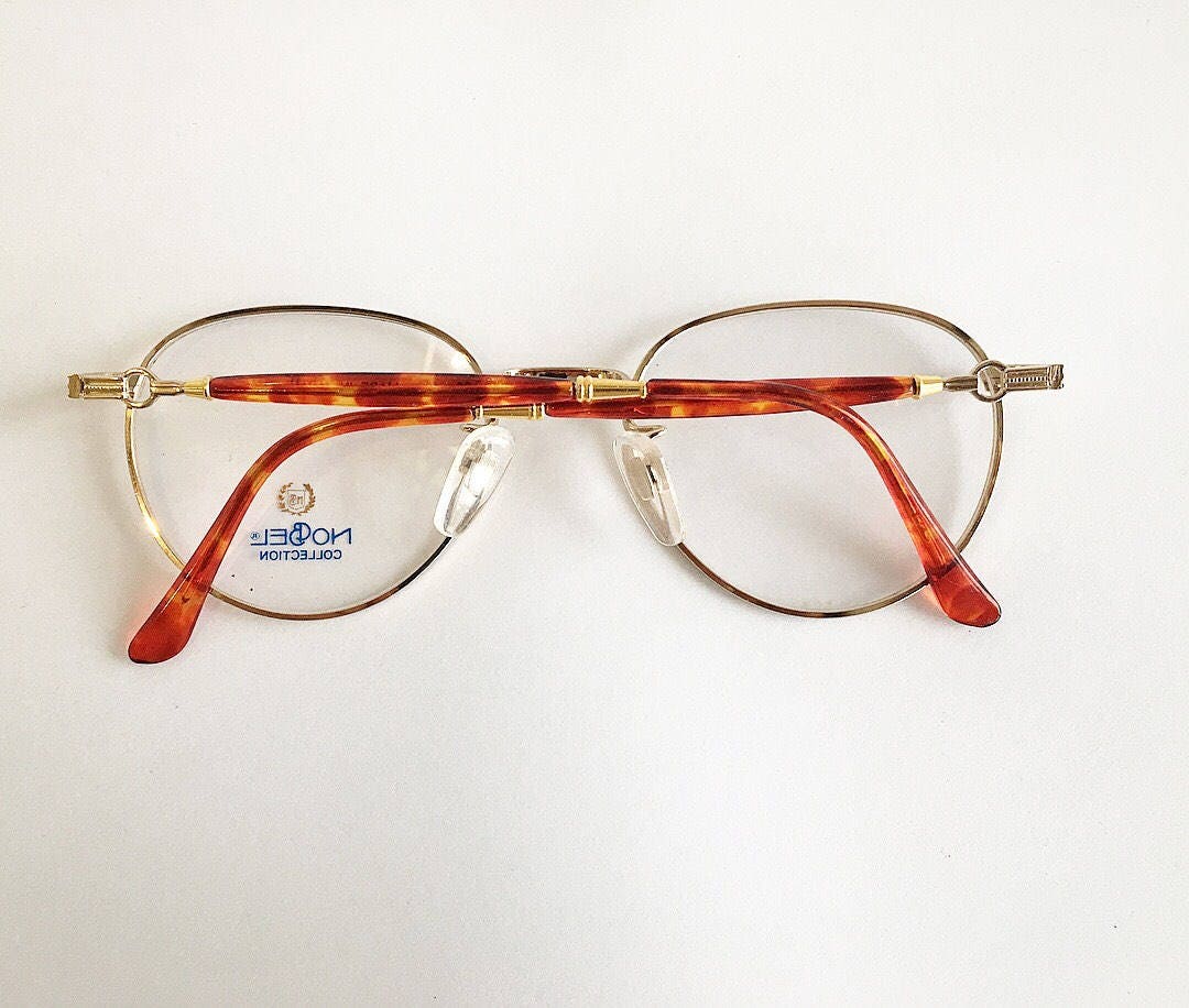 Vintage 1990's Nobel 22K Gold Plated Eyewear Eyeglasses Frames - Etsy ...