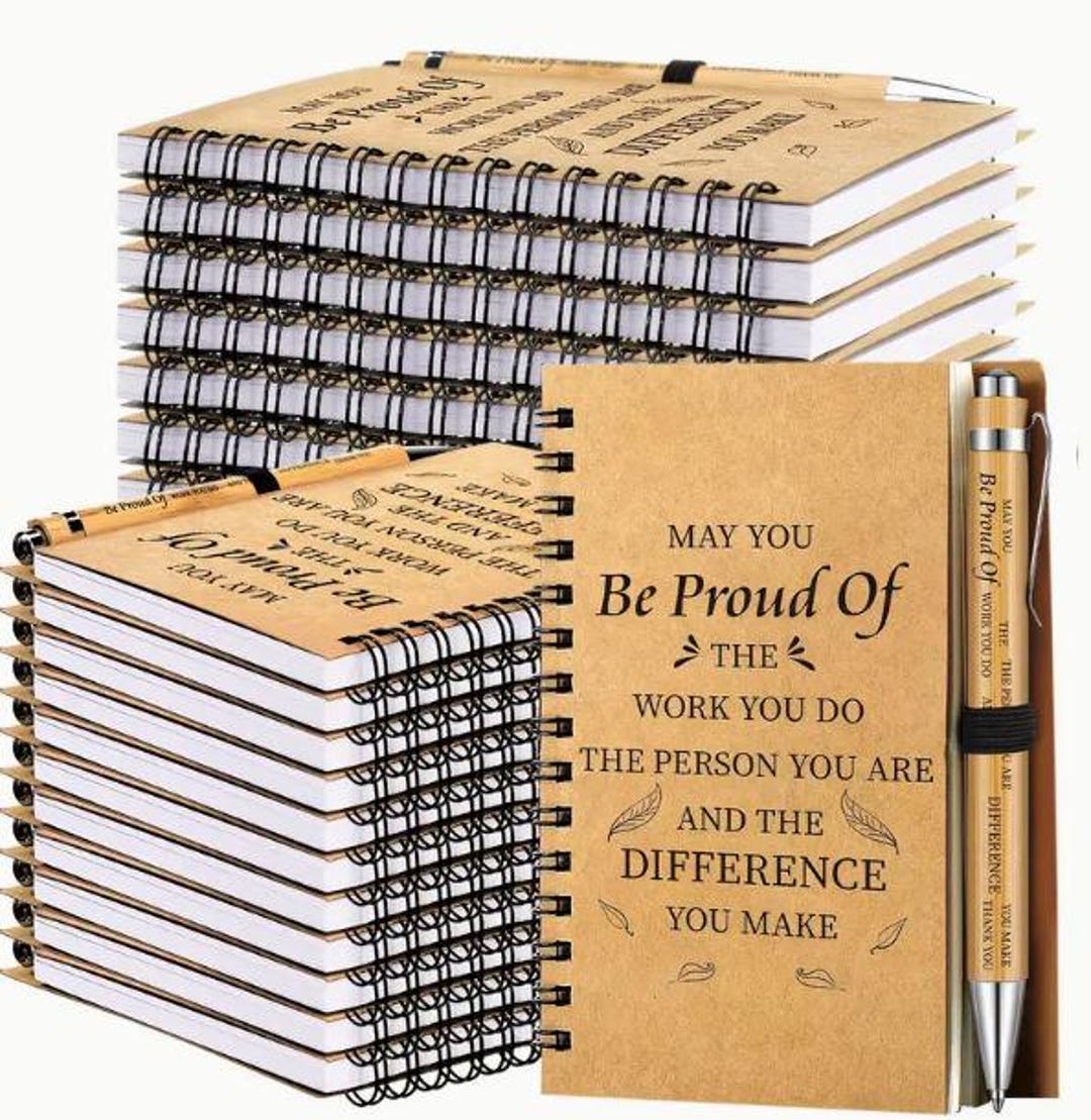 2 Set Inspirational Notepad: Mini Appreciation Bamboo Journals/notebook ...