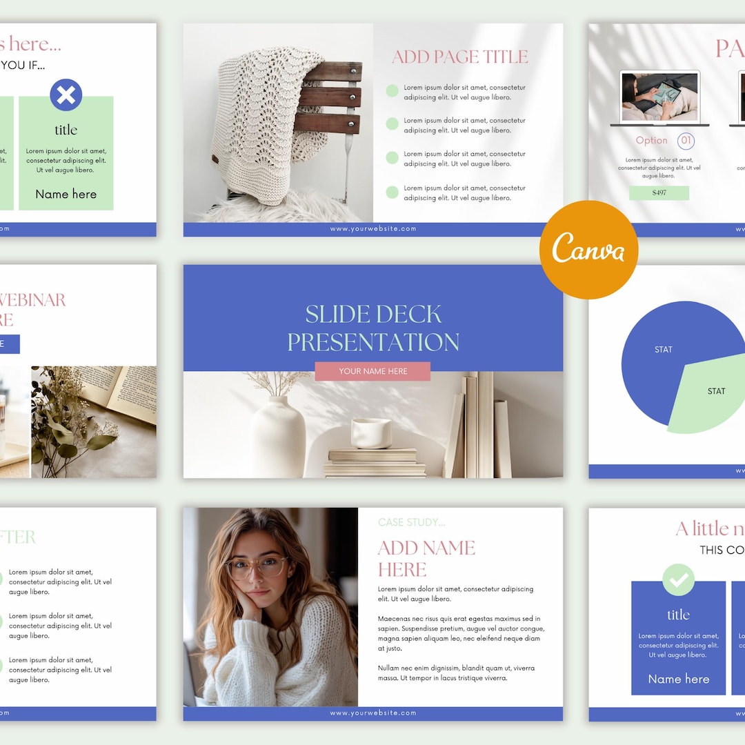Slidedeck Templates, Canva Slide Presentation Templates, Business Coach ...