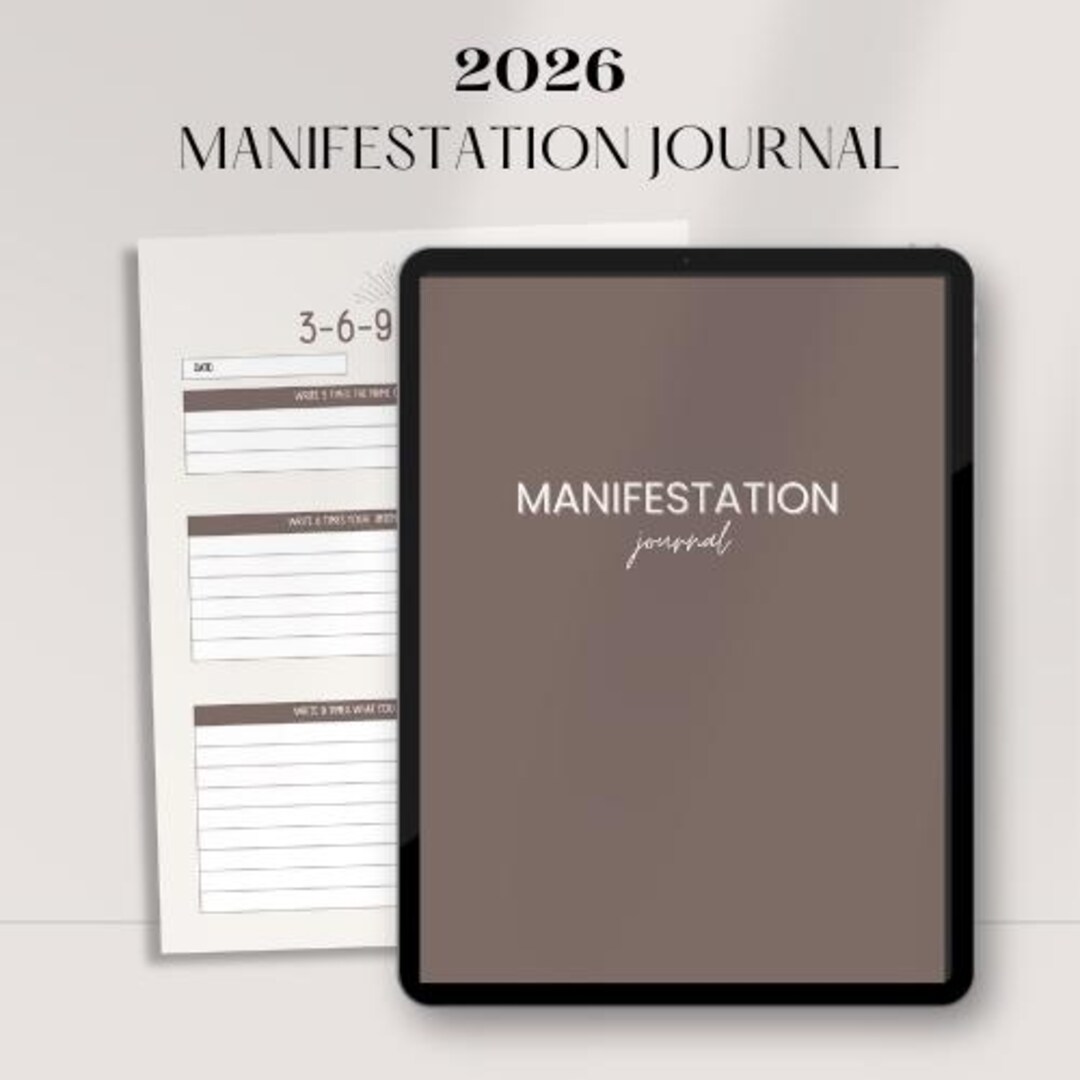Digital Manifestation Journal Printable Law of Attraction, Affirmations ...