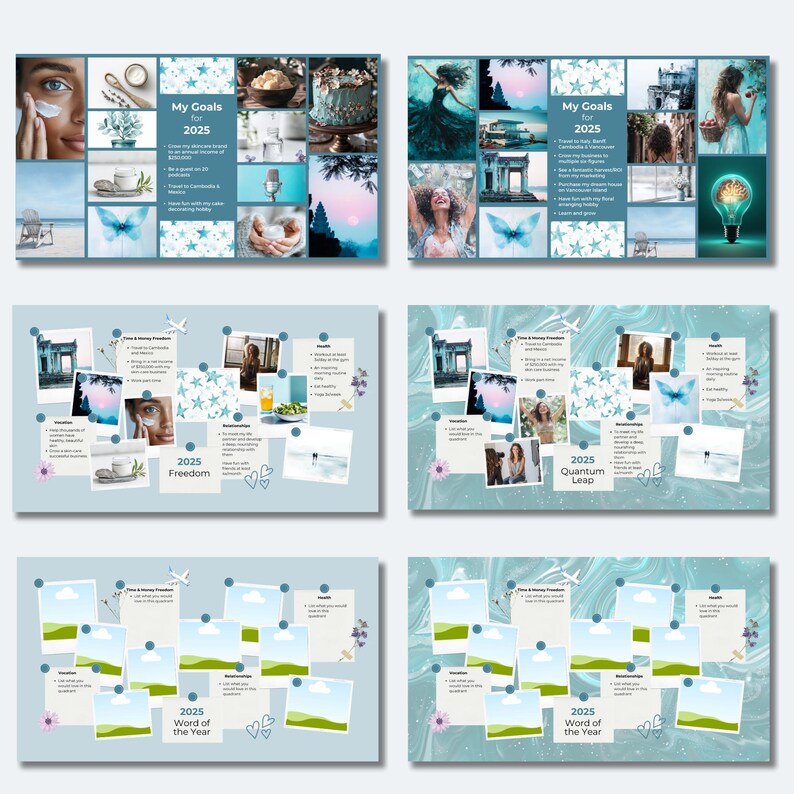 10 Page Vision Board Template | Editable in Canva | for Personal ...