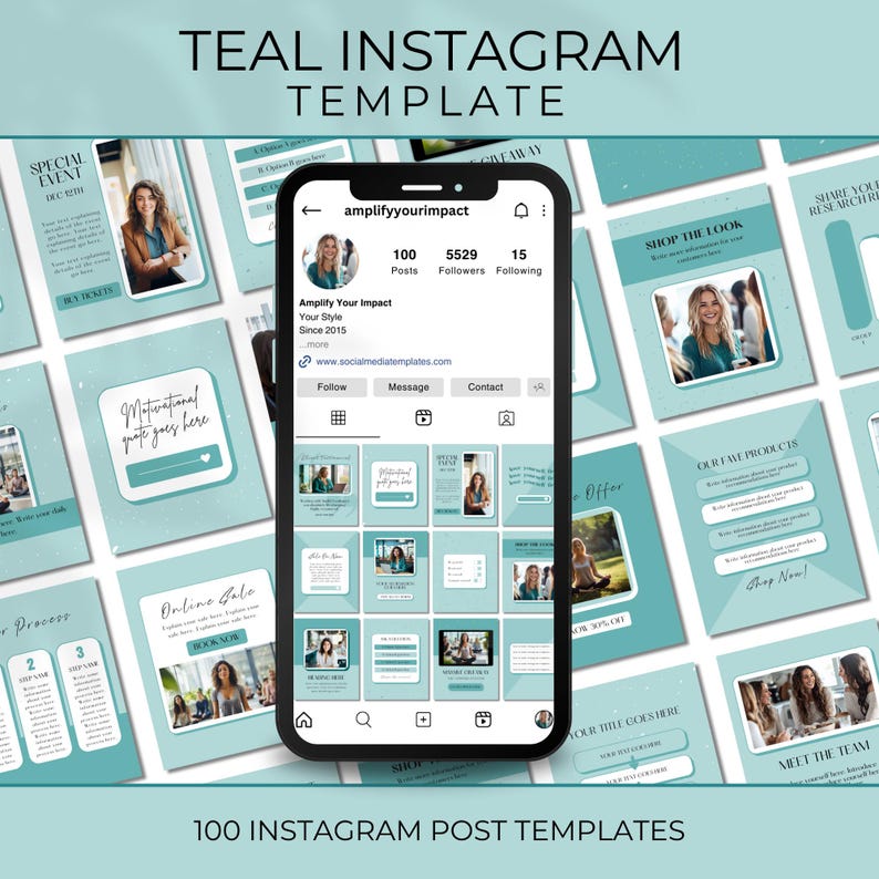 100 Instagram Post Templates, Canva Template Coach Instagram Post, 4:5 ...