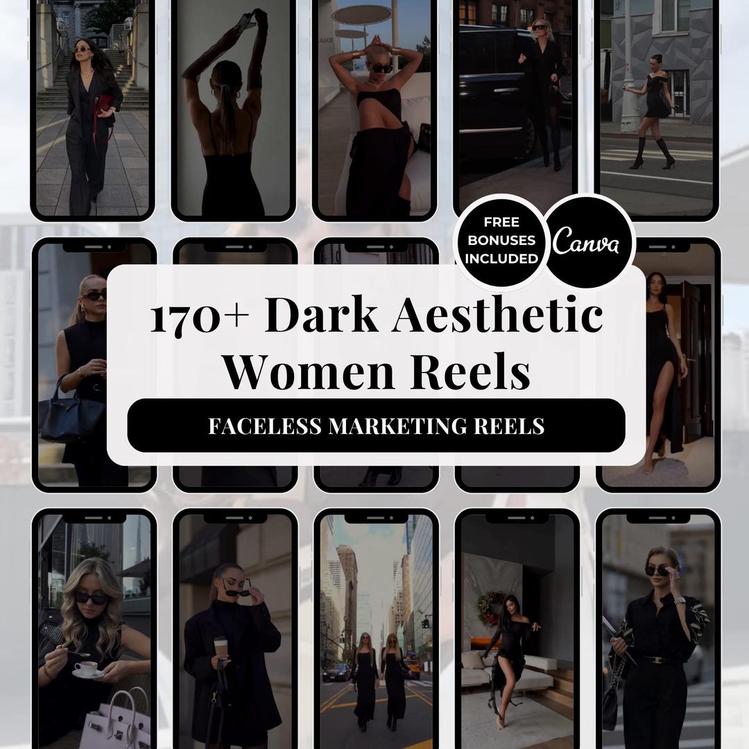 Dark Aesthetic Faceless Reels for Women, Luxurious Women Reel, Digital ...