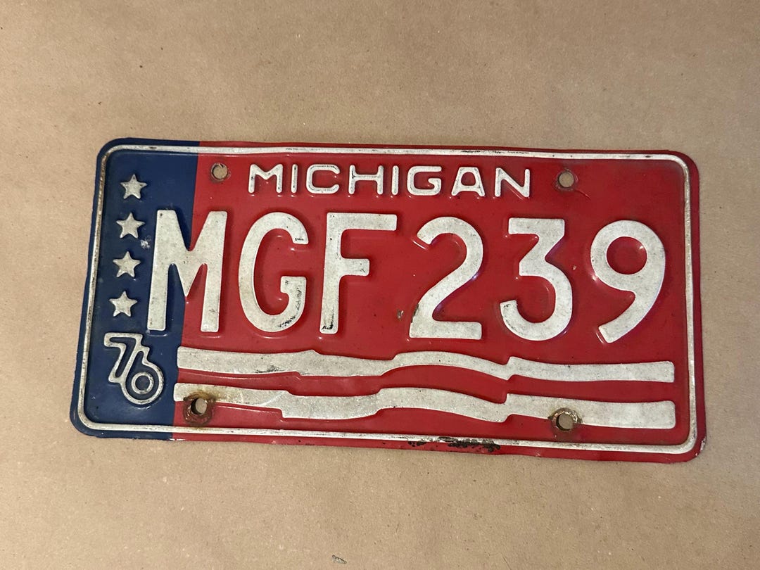 Matching Pair of Michigan Bicentennial License Plates - Etsy