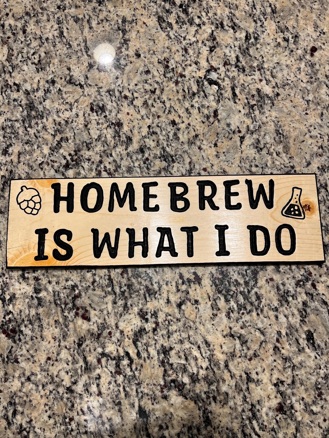 Freehand Carved Wood Homebrew Sign - Etsy