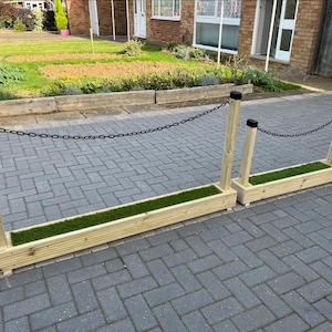 Chain & Rope Barrier Divider Border Fence for Driveway / Gardens ...