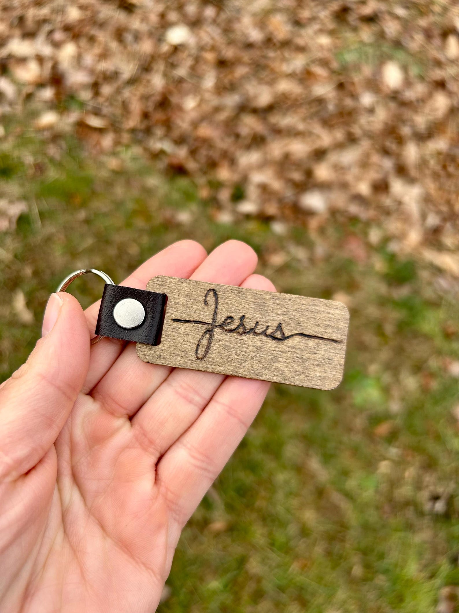 Wood Burned Christian Keychain Jesus Pyrography Handmade Keychain - Etsy