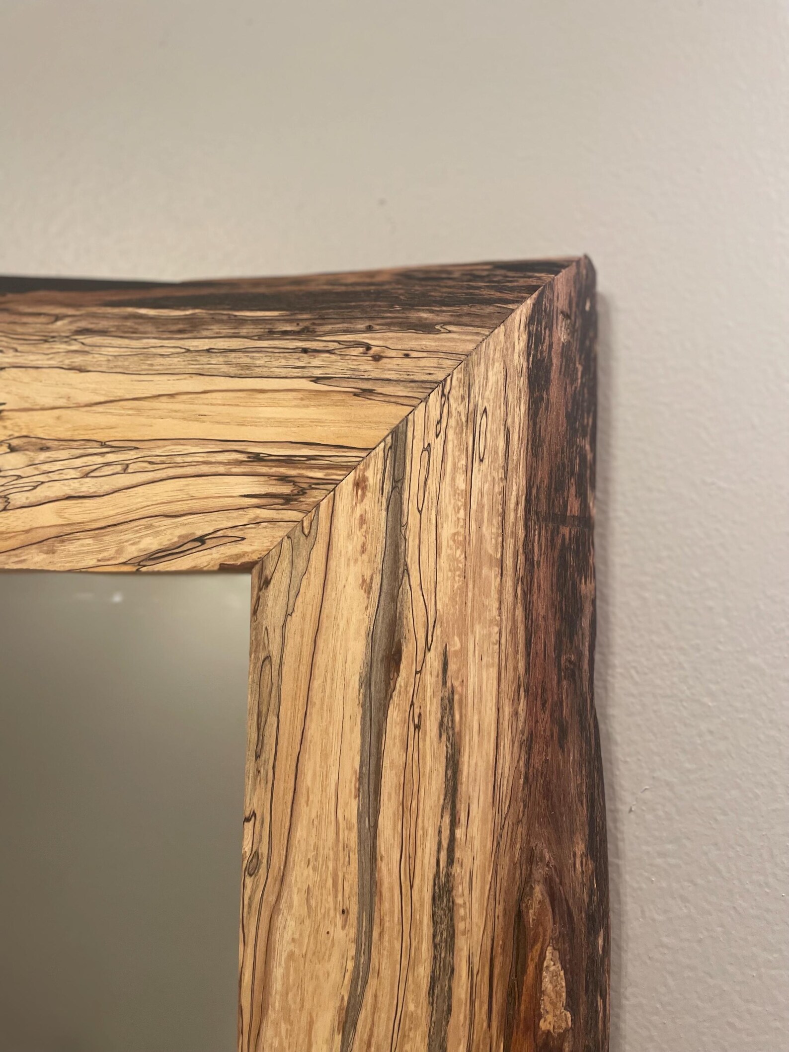 Ambrosia Maple Wood Mirror With Live Edge. Modern Rustic Design ...