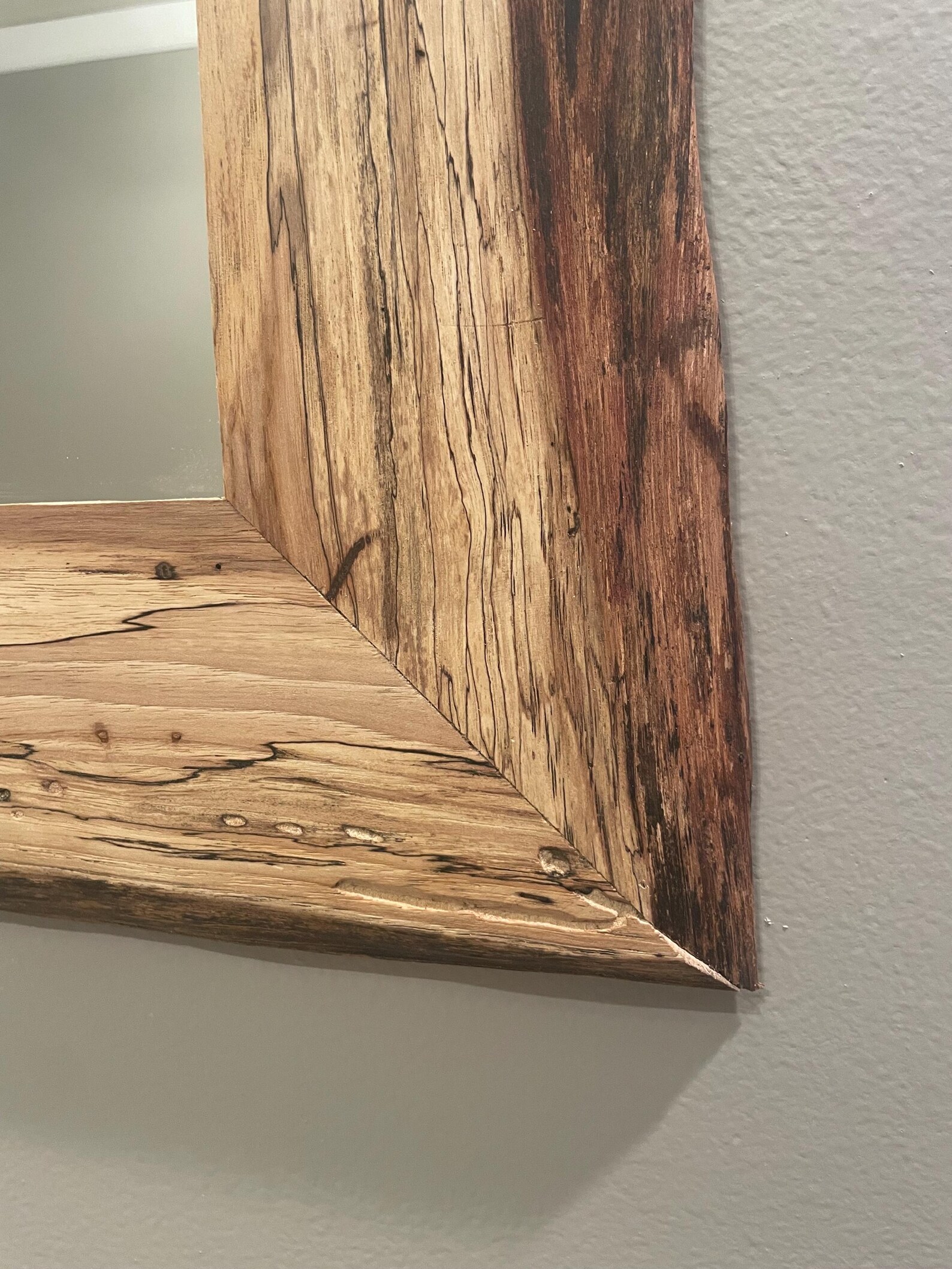 Ambrosia Maple Wood Mirror With Live Edge. Modern Rustic Design ...