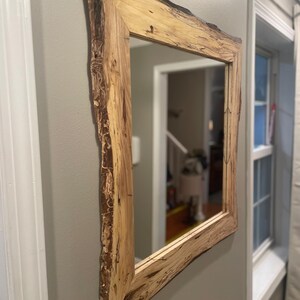 Ambrosia Maple Wood Mirror With Live Edge. Modern Rustic Design ...