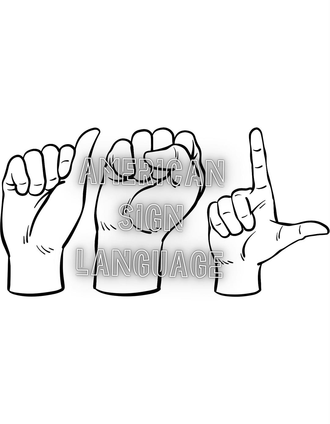 ASL, American Sign Language, Sign Language, Signs - Etsy