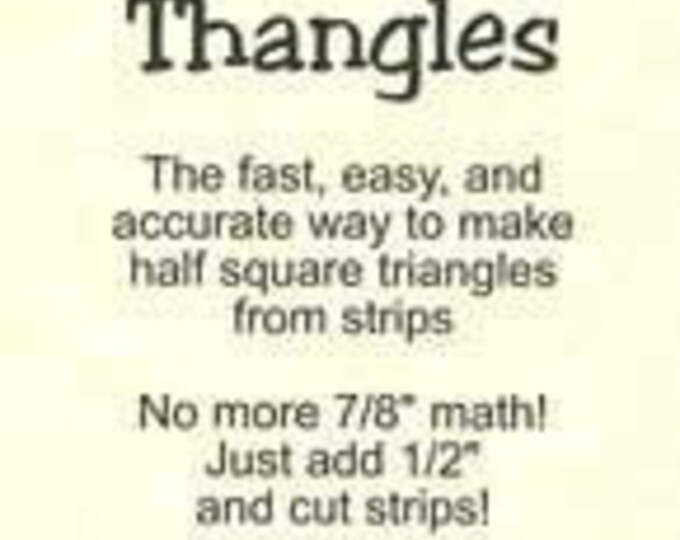 Thangles - Papers for Making Half Square Triangles-makes 450 Half Square Triangles - Tear Away ...