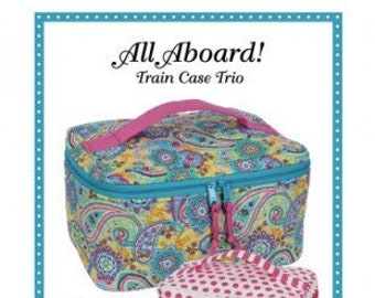 All Aboard Train Case Trio Sewing Pattern PAPER PATTERN Tote Bag ...