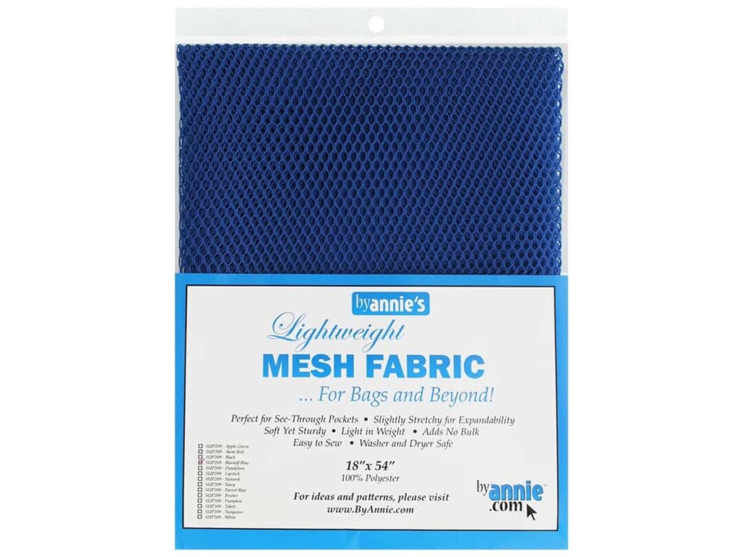 Blast-off Blue Mesh Fabric - by Annie - 18"x54" - 100% Polyester ...